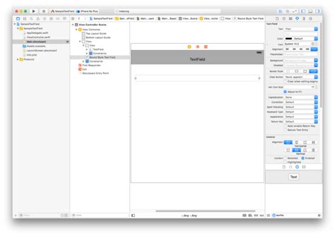 use swift textfield to enable entry and editing of text in iphone app