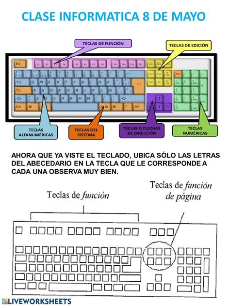 Ficha Interactiva De El Teclado Para Primero De Primaria Puedes Hacer