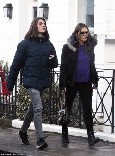 Elizabeth Hurley 53 Enjoys Lunch Date With Lookalike Son Damian