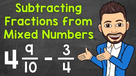 How To Subtract Fractions From Mixed Numbers Math With Mr J Youtube