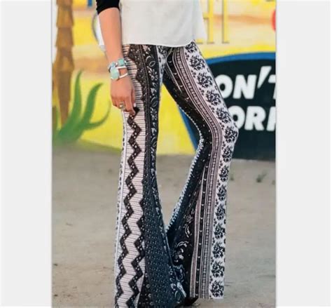 Vintage Flare Pants Women Bohemian Fashion Loose Long Pant Tribal Print