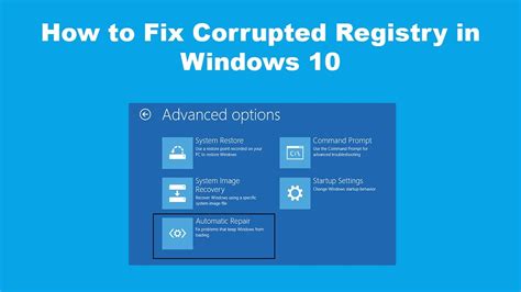 How To Fix Corrupted Registry In Windows 10 Youtube