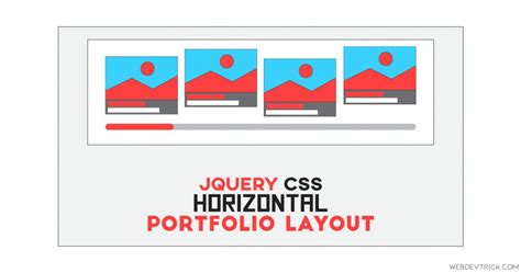 horizontal portfolio layout using jquery and css animation