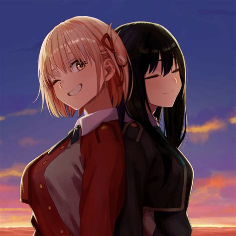 1080x1080 Takina Inoue X Chisato Nishikigi Lycoris Recoil 4k 1080x1080