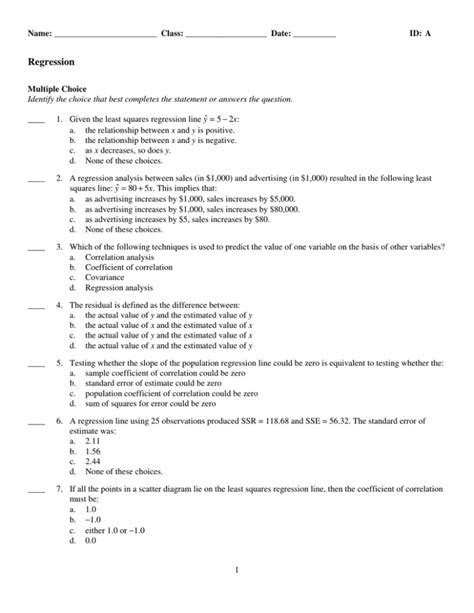 regression analysis