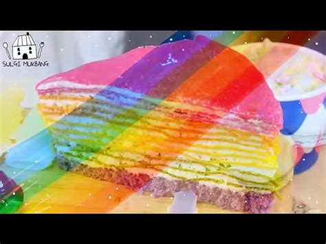 Asmr Mukbang Rainbow Desserts With Sister Meringue Jelly Noodles