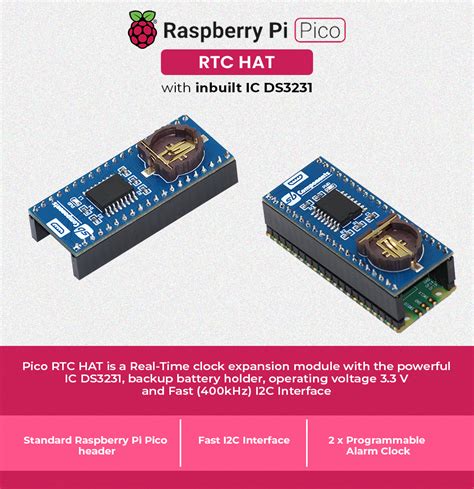 pico precision rtc module for raspberry pi pico onboard ds3231 chip for