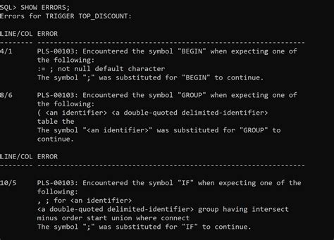 oracle how to solve warning triggers are created with compilation