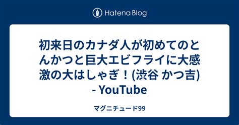 初来日のカナダ人が初めてのとんかつと巨大エビフライに大感激の大はしゃぎ！ 渋谷 かつ吉 Youtube マグニチュード99