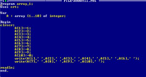 contoh program array dalam pascal bbslasopa