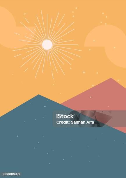 Ilustrasi Poster Boho Estetika Abstrak Minimalis Modern Dekorasi