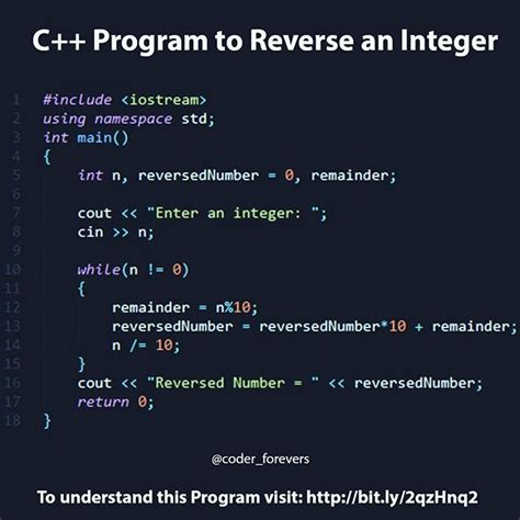 c program to reverse an integer c program to reverse a number or