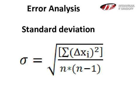 Error Analysis Arithmetic Mean Error Analysis Absolute