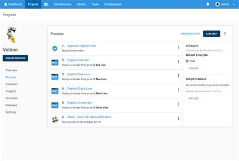 coordinating projects with the deploy release step octopus deploy