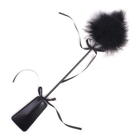 Feather Tickler Kinky Spanking Paddle Flirting Whip With Feather And