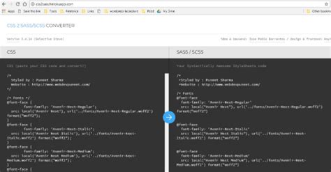 convert css to sass or scss css converter sass