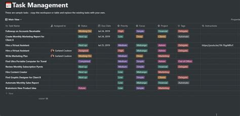 task management software tips using notion time management training