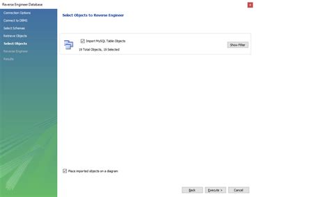 laravel mysql workbench crushe on reverse engineer