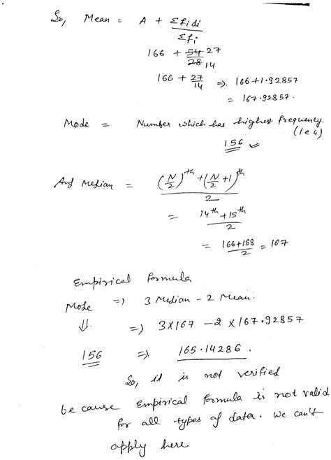 Find The Mean Median And Mode Of The Following Data Using Assumed Mean