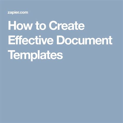 How To Create Effective Document Templates Document Templates