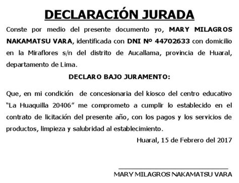 Que Es Una DeclaraciÓn Jurada Armando Cornejo Regidor 50 Off