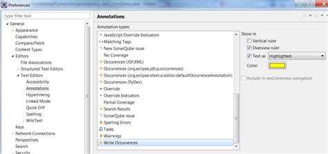 java eclipse does not highlight matching variables stack overflow