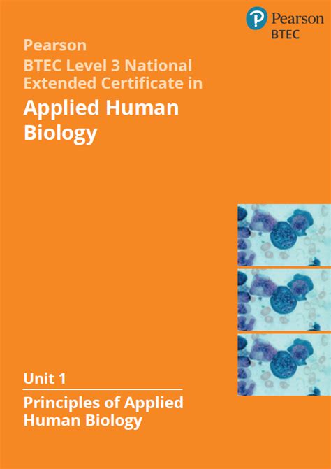 Btec Nationals Applied Human Biology 2018 Pearson Qualifications