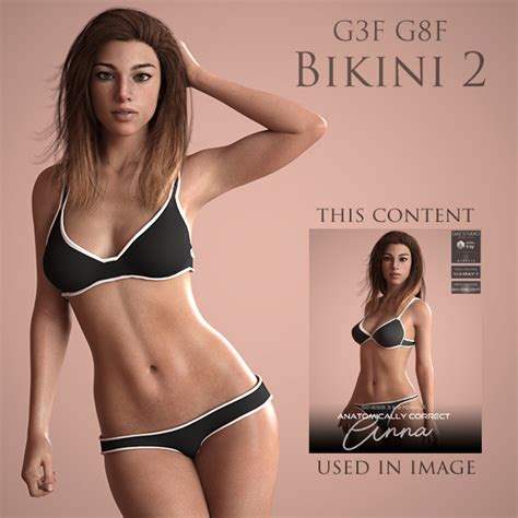 创世纪3女版和创世纪8女版的比基尼2 Bikini 2 For Genesis 3 Female And Genesis 8 Female