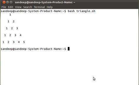print triangle of numbers using shell script in linux unix it s all