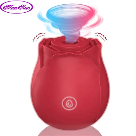 Rose Shape Vagina Sucking Vibrator Intimate Good Nipple Sucker Oral
