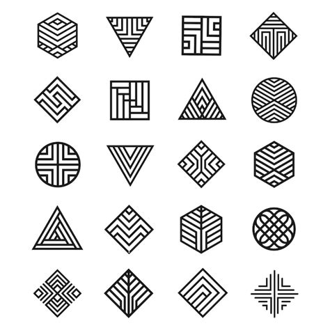 Premium Vector Set Of Geometry Shape Icon
