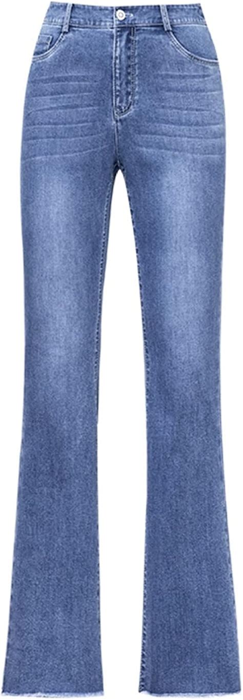 Pantalones De Mezclilla Para Mujer Pantalones Vaqueros Acampanados De