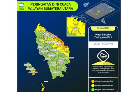 Bmkg Waspadai Hujan Sedang Hingga Lebat Di Sebagian Wilayah Sumut