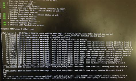 raspberry pi 3 ext4 fs error raspberry