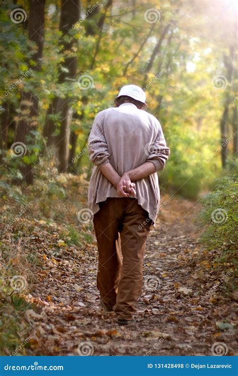 Sad Man Walking Alone