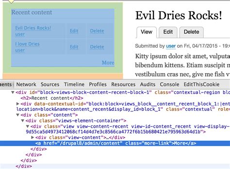remove views more twig and replace with type link render arrays