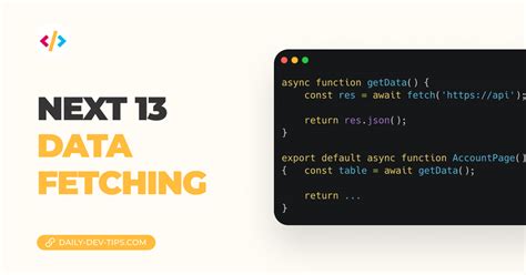 next 13 data fetching