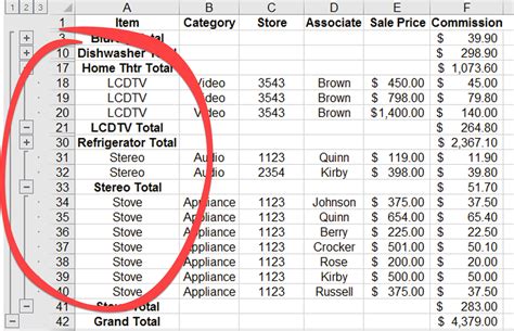 insert subtotals in excel pryor learning