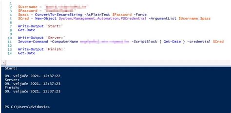 powershell to server finishes but waits a minute before finish stack