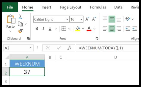 excel weeknum function example sample file