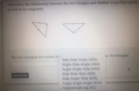 Solved Determine The Relationship Between The Two Triangles