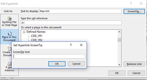 remove excel hyperlink screen tips stack overflow
