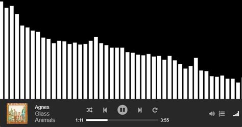 audio player with visualizer for vue js vue script