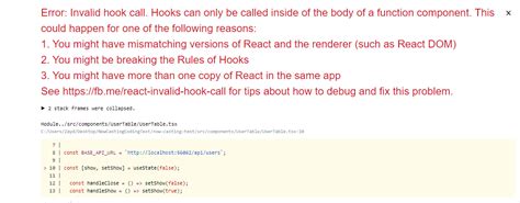 javascript typescript react invalid hook call error