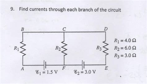 Solved Find Currents Through Each Branch Of The Circuit R1