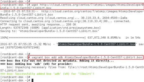 how to install and use atomic developer bundle on centos 7