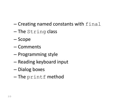 ppt lecture on java fundamentals powerpoint presentation free