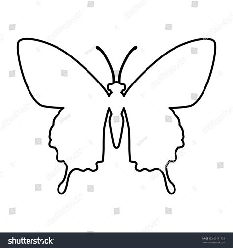 Beautiful Butterfly Silhouette Stock Vector Royalty Free 650181733