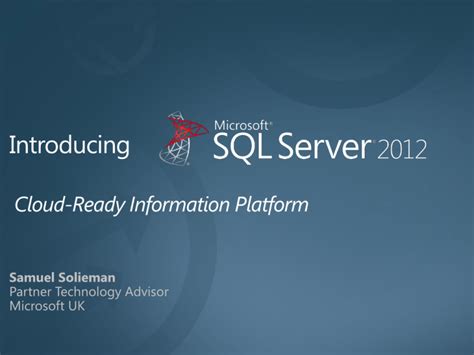 introducing sql server 2012