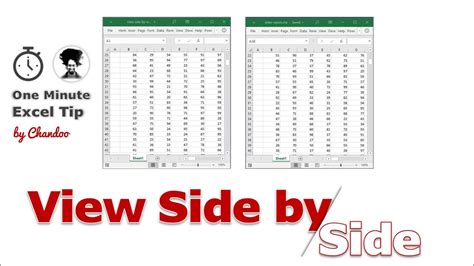 compare two excel files quickly with “view side by side